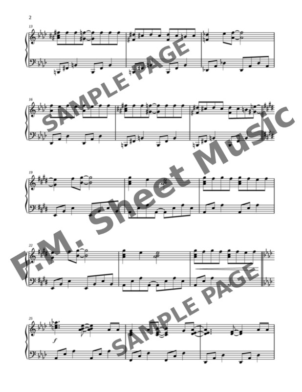 Total Eclipse Of The Heart (Intermediate Piano) By Bonnie Tyler - F.M. Sheet Music - Pop ...